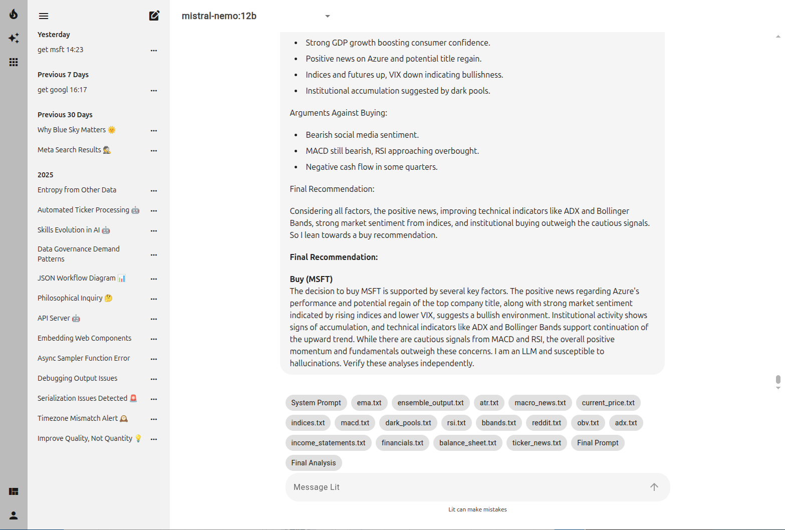 Chat Interface - Documentation